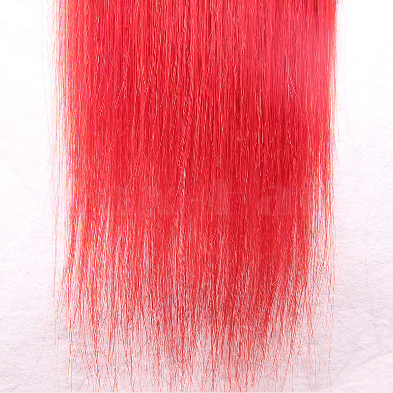 10 - 30 Inch Tape In Remy Human Hair Extensions Red Straight 20 Pcs