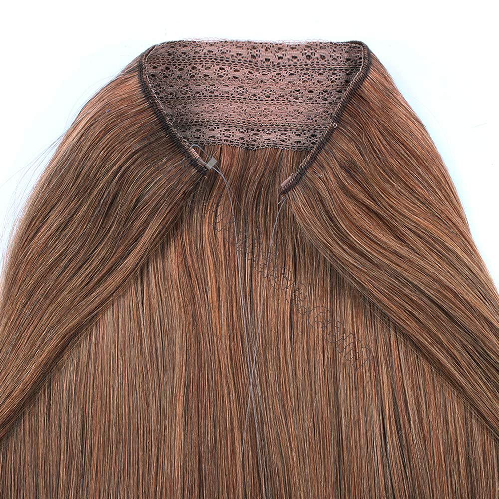 14 - 32 Inch Halo Human Hair Extensions #30 Body Wave/Straight