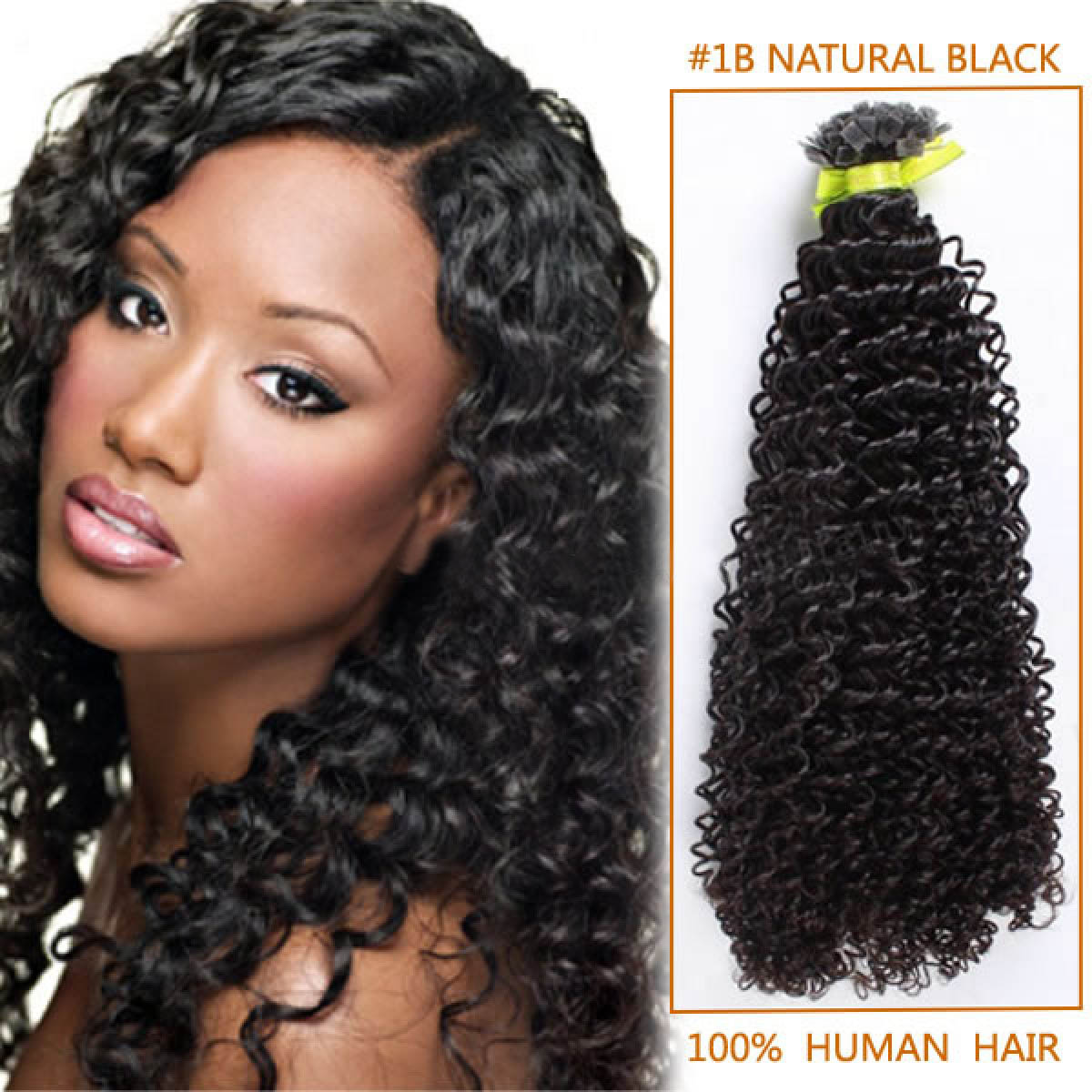 30 Inch #1b Natural Black Afro Curl Brazilian Virgin Hair Wefts