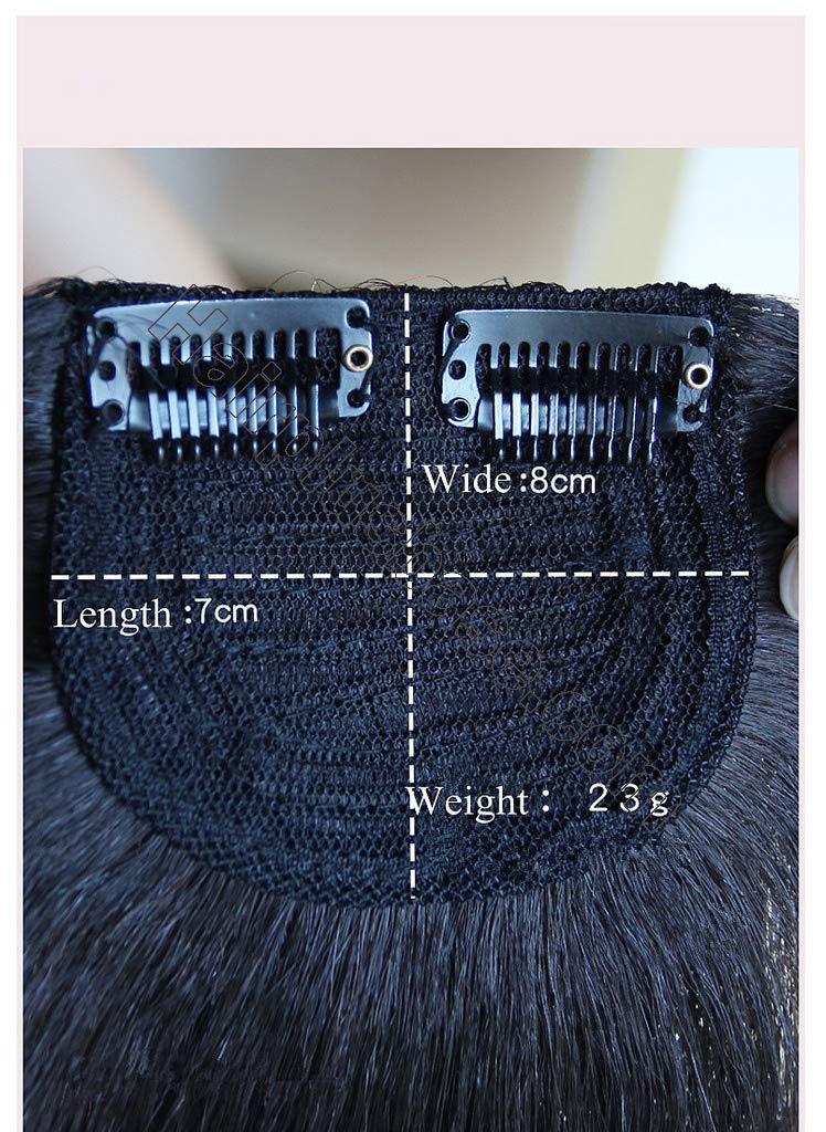 9.5" Straight Human Hair Crown Wiglet Hair Piece for Men Slicked Back ...