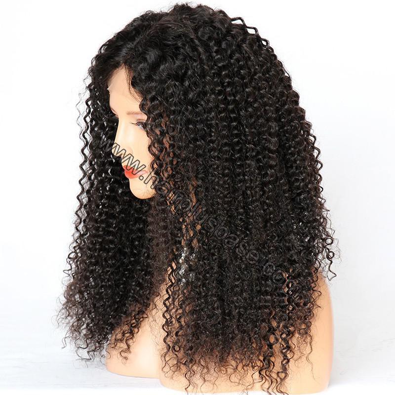 Full Lace Wigs Indian Remy Hair Kinky Curly
