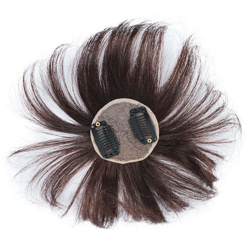Hand Tied Mono Silk Base Human Hair Toppers, 2" x 2" Small Size Clip in ...