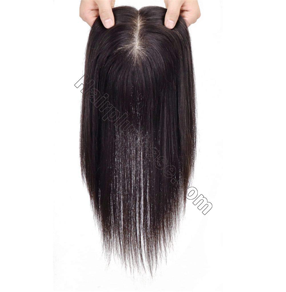 16x18CM Large Crown Base Human Hair Toppers for Serious Thinning Hair ...