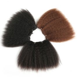 6 - 12 Inch Sew In Hair Extensions Short Sew In Weave Kinky Straight