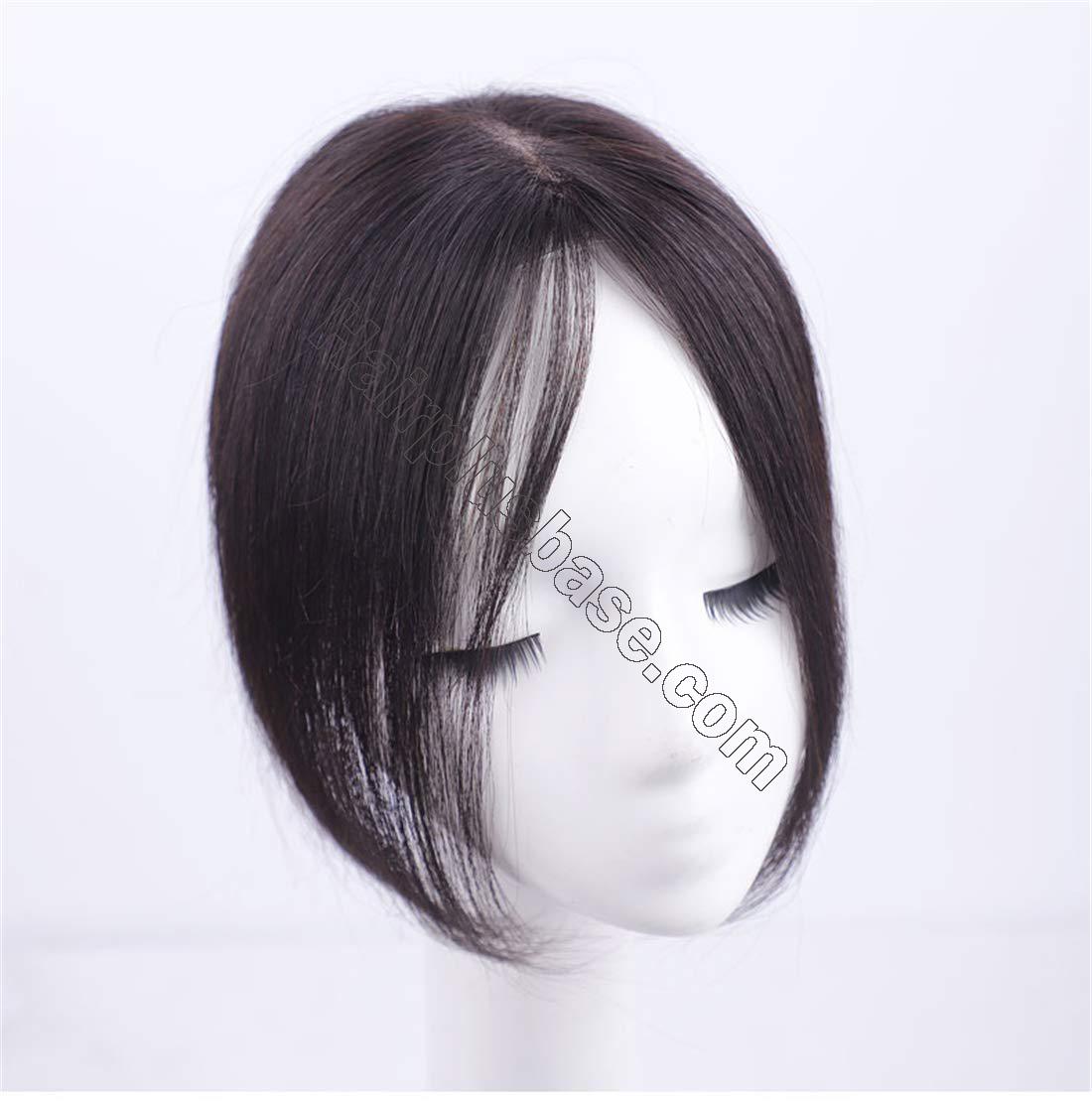 Mono Human Hair Crown Topper Wiglet Hairpiece for Women with Hair Loss ...
