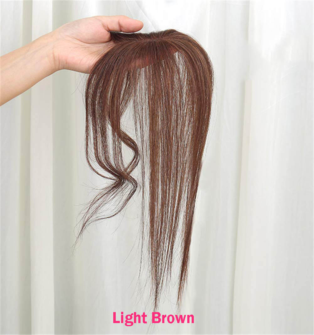 Real Human Hair Hairline Wiglet Clips on Slim Mono Crown Toppers With ...