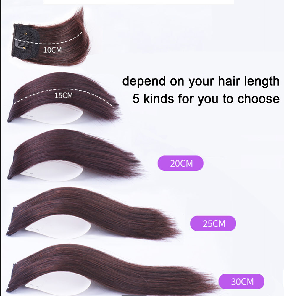 100% Human Hair Extensions Clip in Wiglet Hair Piece for Women and Men ...
