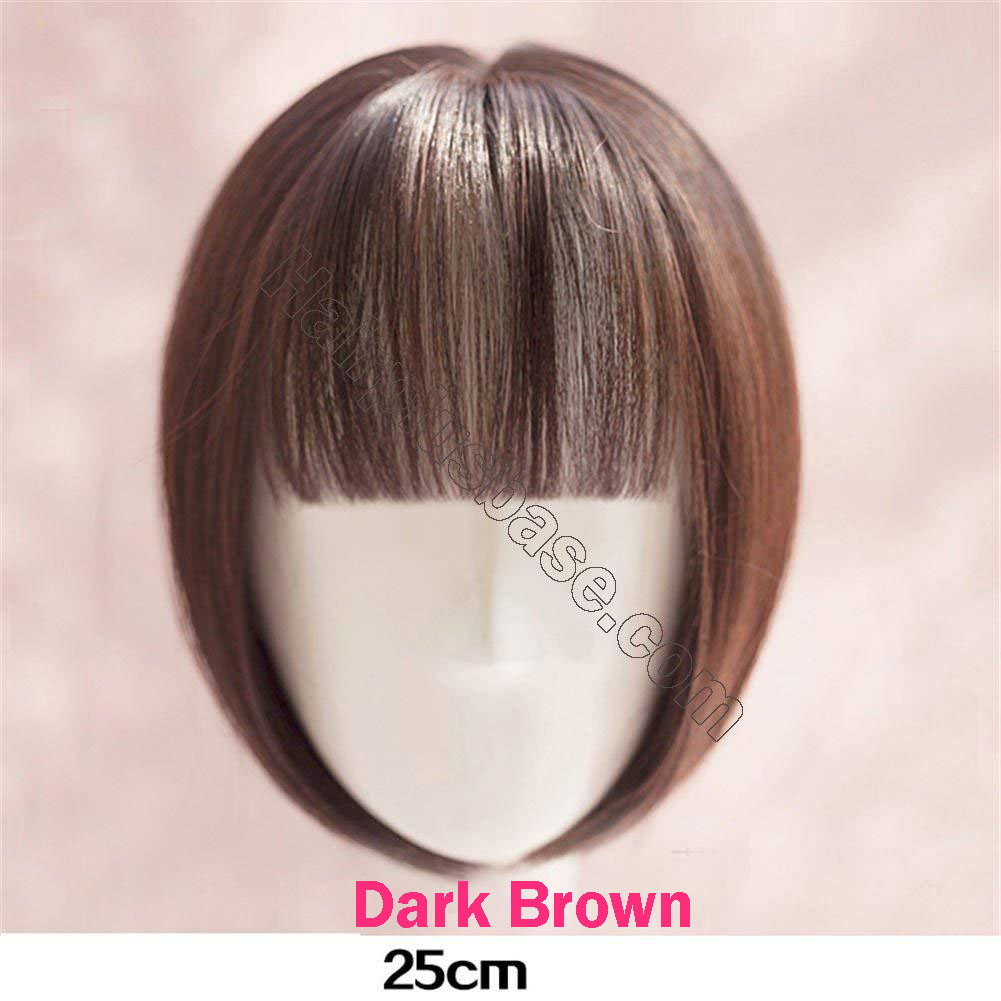 Short Straight Synthetic Bob Hair Toppers 25cm Clip in Hair Top Piece ...